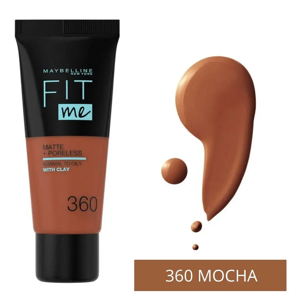 Maybelline Fit Me Matte and Poreless Foundation 360 Mocha 12g ...